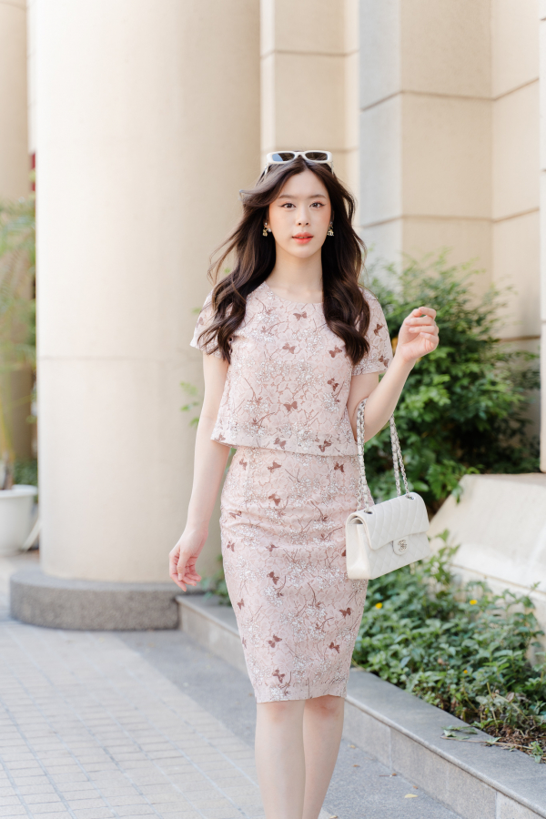 Ellie Brooke Beige Set