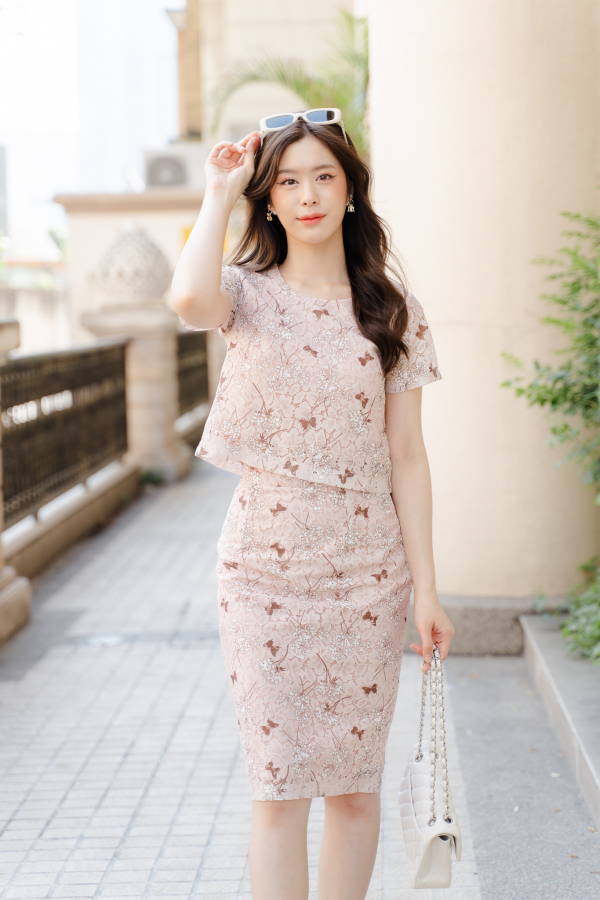 Ellie Brooke Beige Set